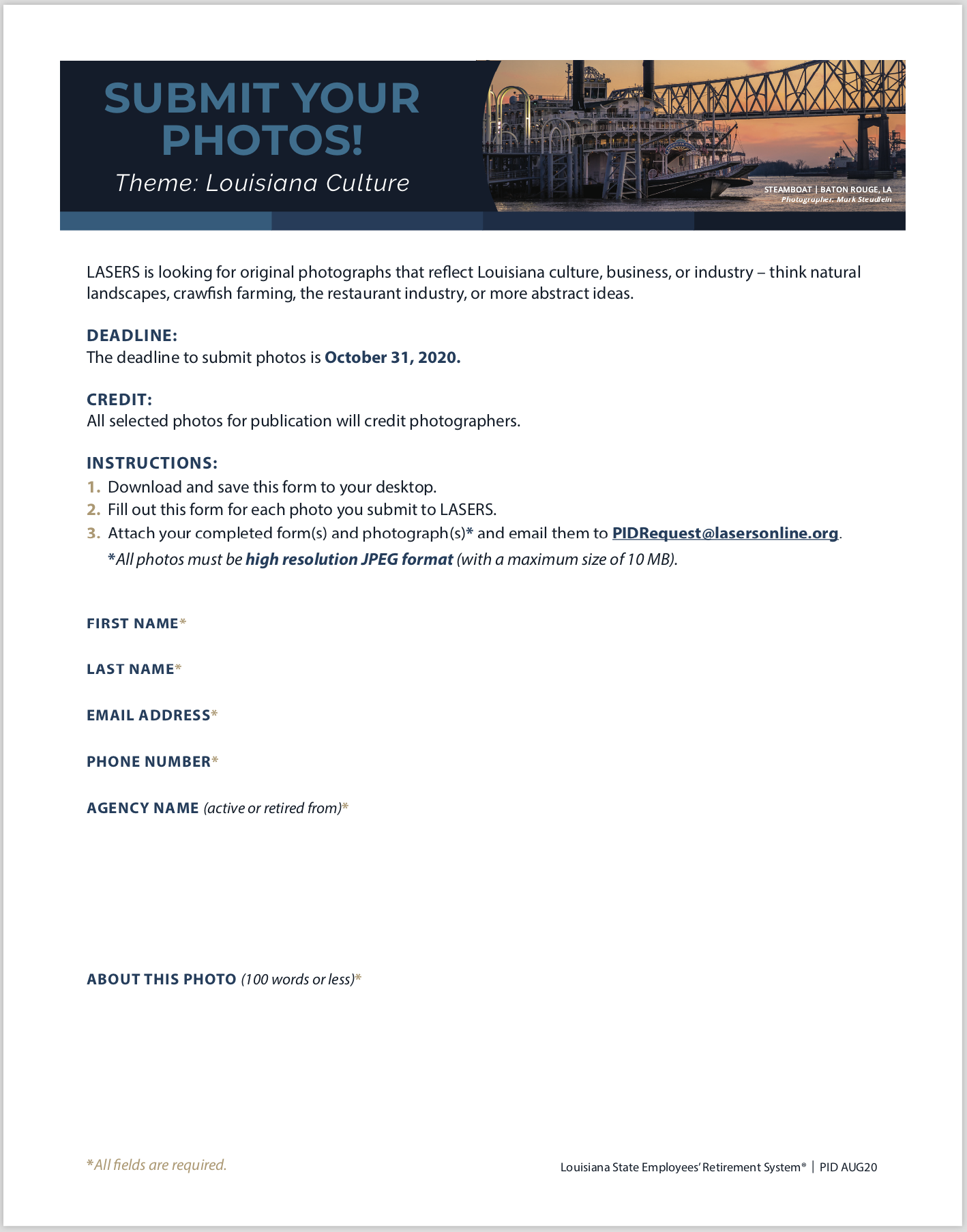 Submit Your Photos – LASERS
